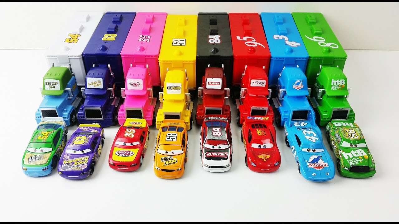 Learning Color Number with Special Disney Pixar Cars Lightning McQueen ...