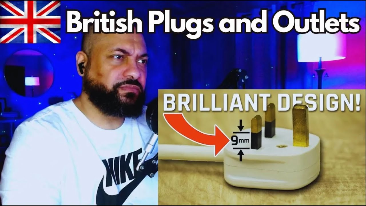 American Reacts | British Plugs and Outlets Are On Another Level - YouTube