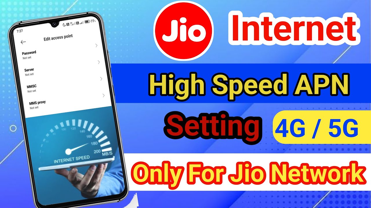 Jio FAST NET APN Settings 🚀📲 | Jio Net Speed Kaise Badhaye | jio apn ...