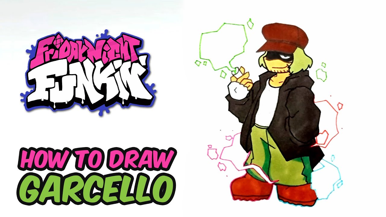 How to Draw FNF Garcello - Drawing FNF (Friday Night Funkin') - YouTube