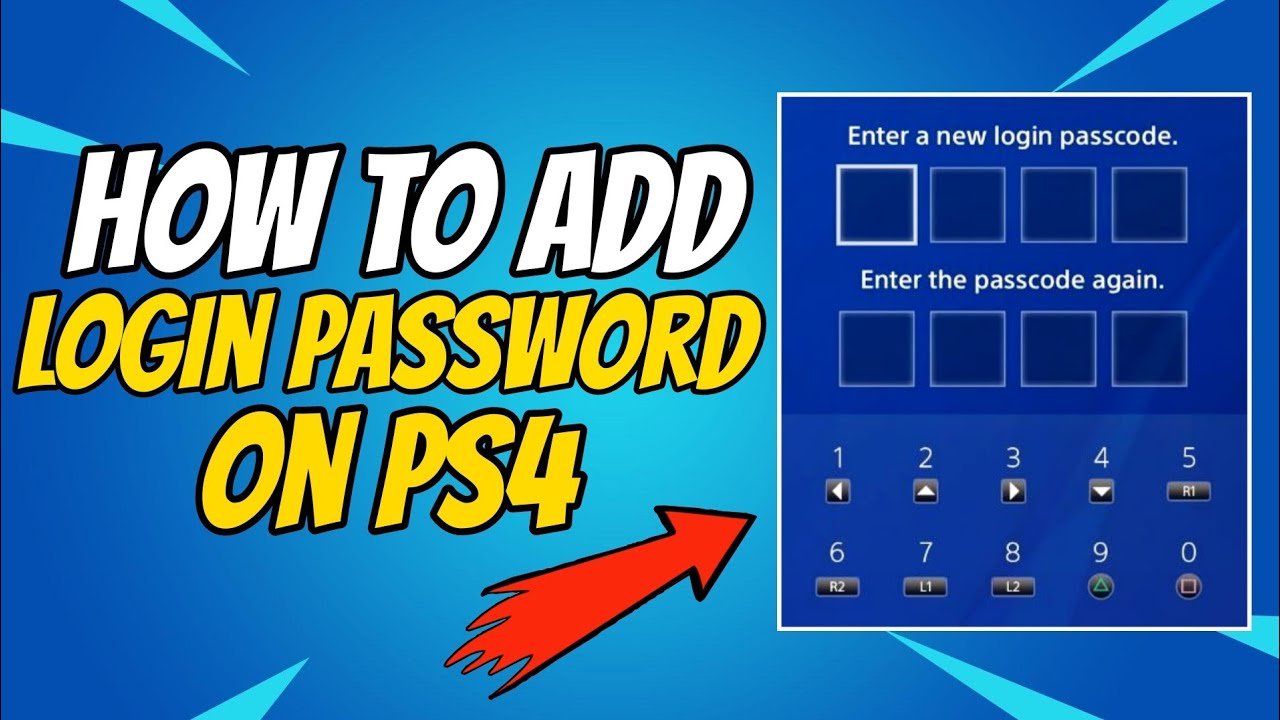 How to add a login password to ps4 account (set login passcode on ps4 ...