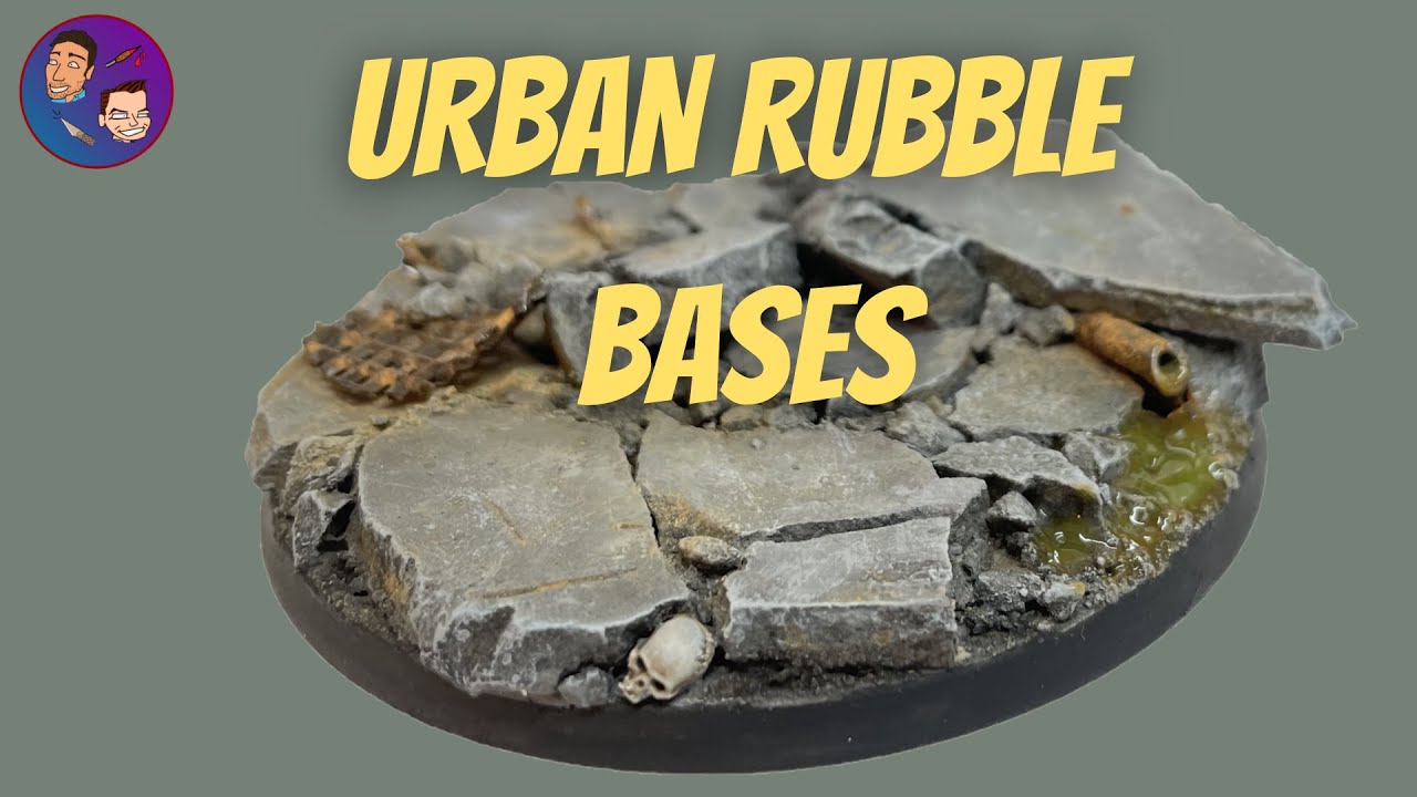 40k Urban Rubble Bases - YouTube