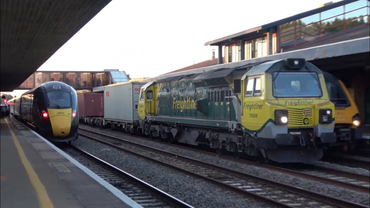 Freightliner's Class 70's, 70008 4O17 & 70014 4O29 at Oxford 09.08.22 ...