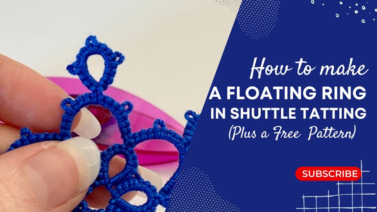 How to Make a Floating Ring in Shuttle Tatting - YouTube