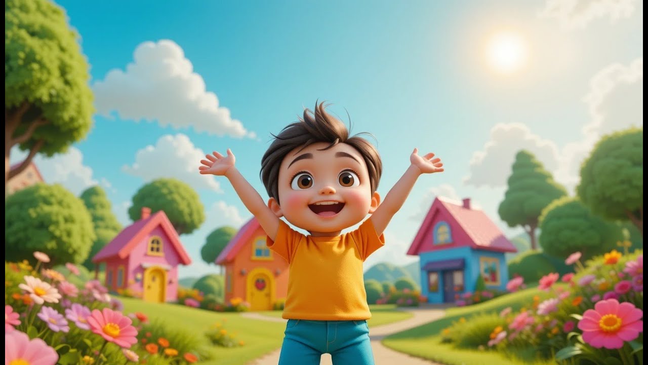 Jump Up High, Don’t Touch the Ground Rhyme Song | Popular Rhyme for ...