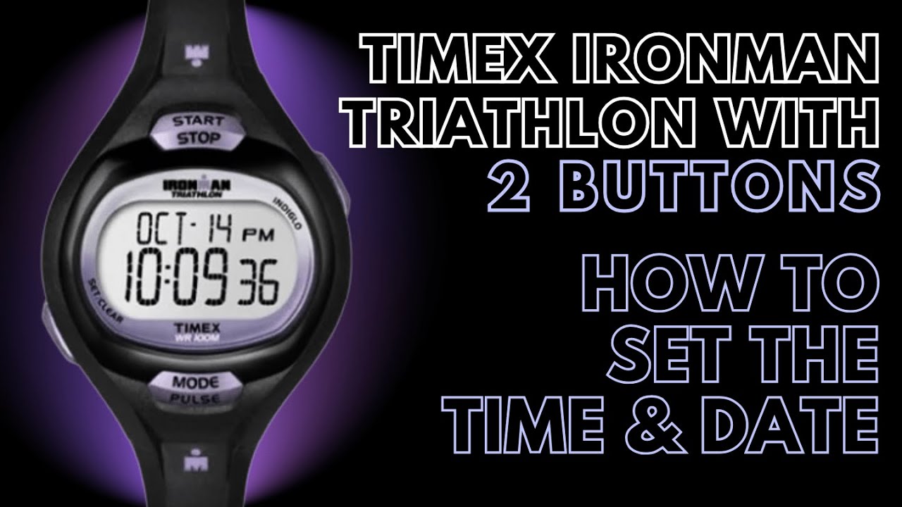 How to set the Time and Date on a Timex Ironman Triathlon digital watch ...