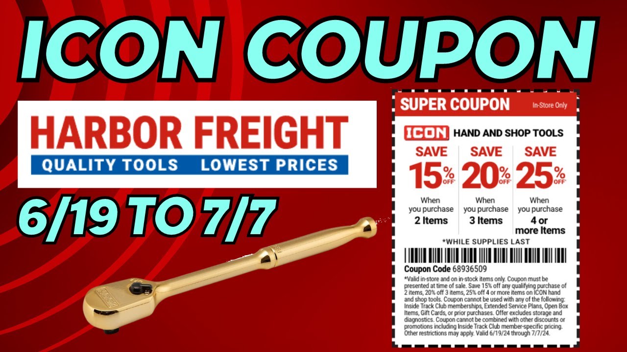 25% Off Harbor Freight ICON Coupon through 7/7! - YouTube