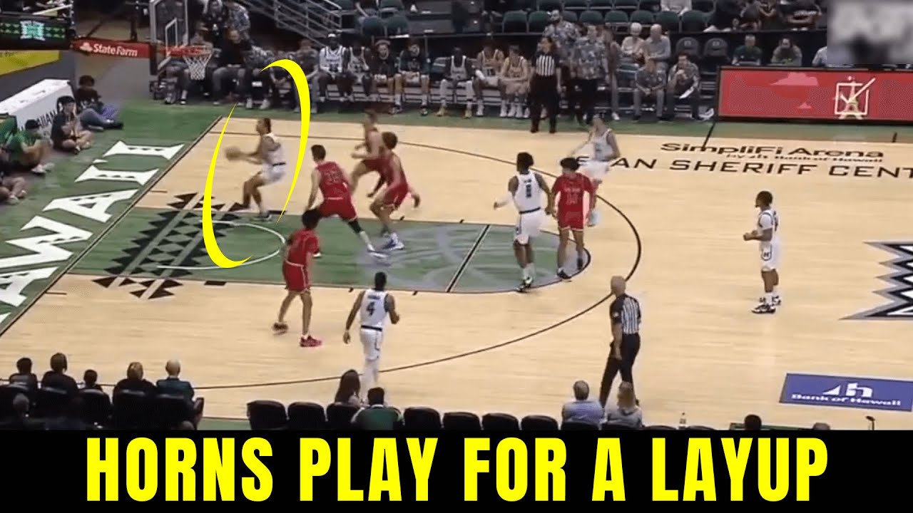 WIDE OPEN layup - horns play vs man defense - YouTube
