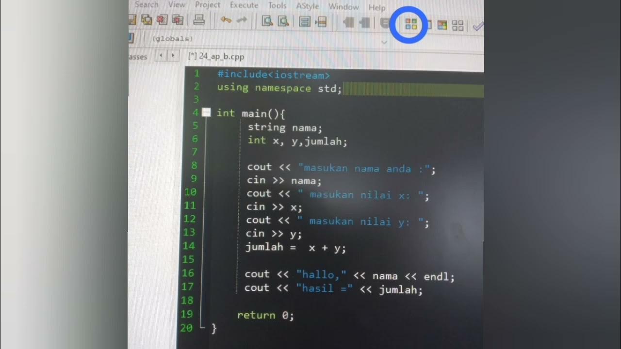 Penjelasan Tahapan Codingan pada Aplikasi C++ | Tugas Algoritma ...