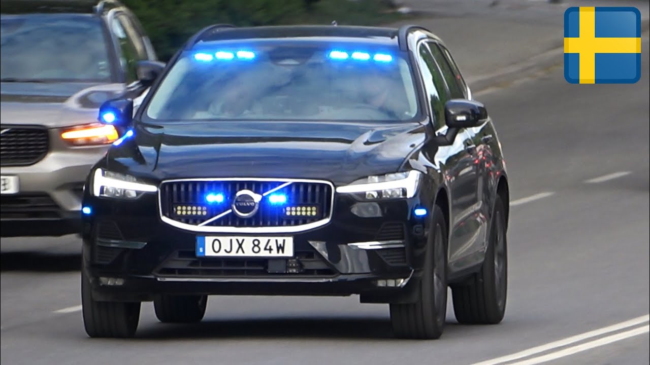Police Volvo XC60 responding/civil polisbil på utryckning [SE | 6.2023 ...