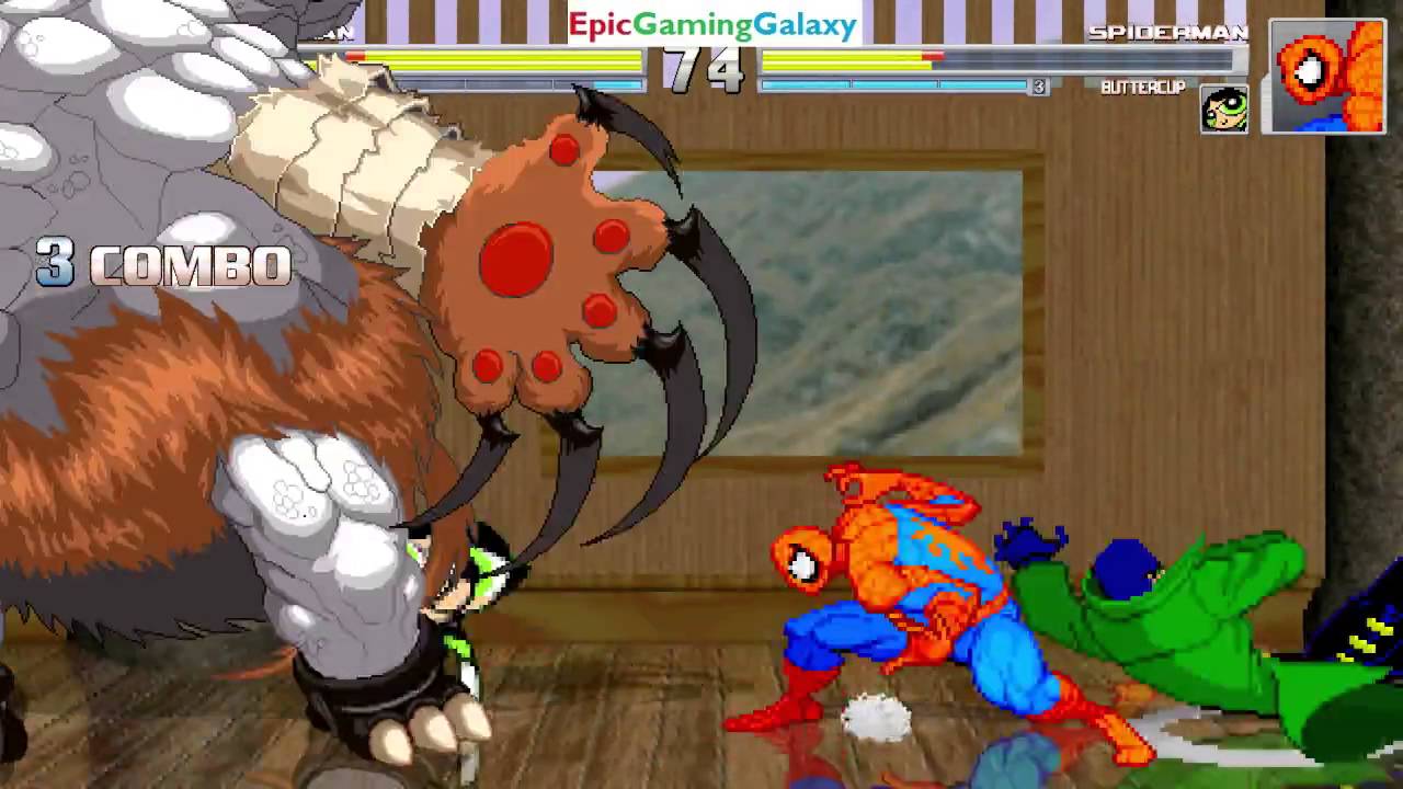 Spider-Man & Buttercup The Powerpuff Girl VS Multiple Man & Leopaldon ...