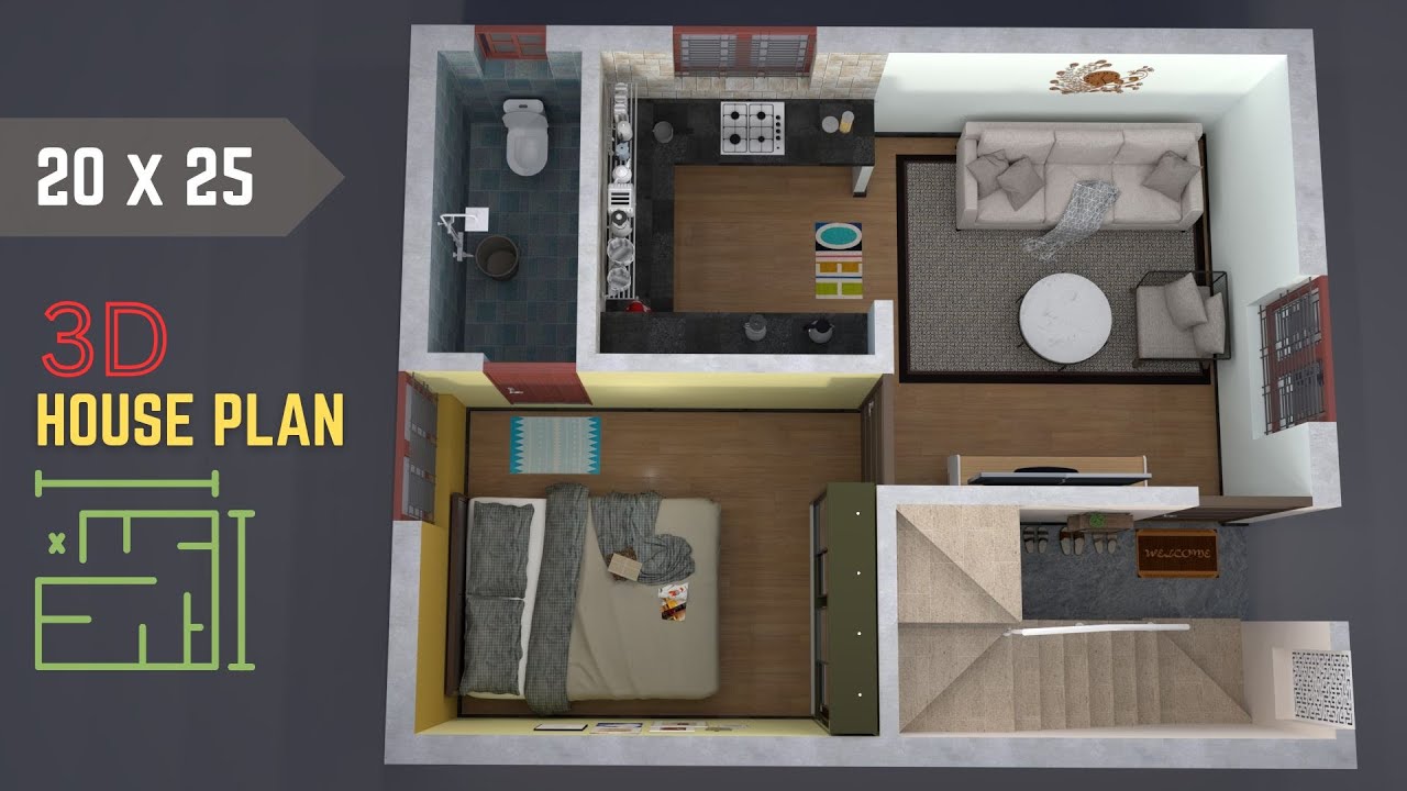 20 x 25 Feet House Plan | 500 sqft House | Latest plan | Non Vastu ...