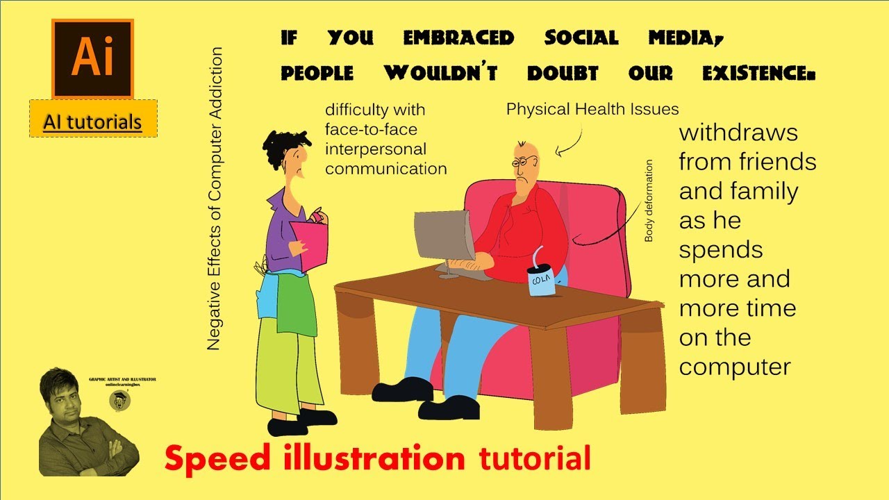 social awareness poster simple cartoon making speed art tutorial ...