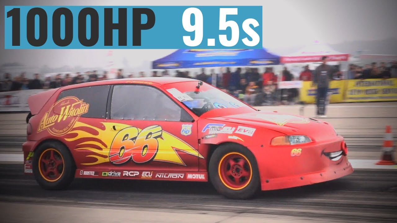 HONDA CIVIC 1000HP- 9.5s - YouTube