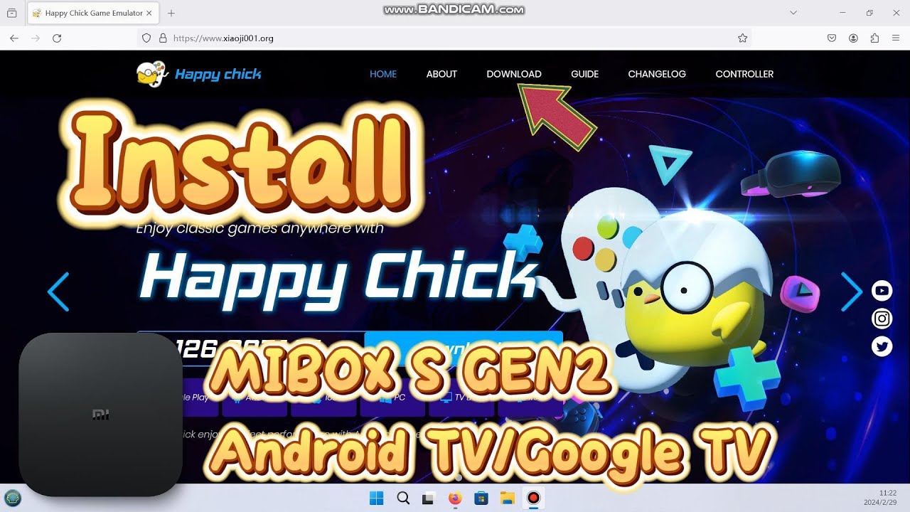 Install Happy Chick emulator 2024 on MIBOX S GEN2 (AndroidTV11/GoogleTV ...