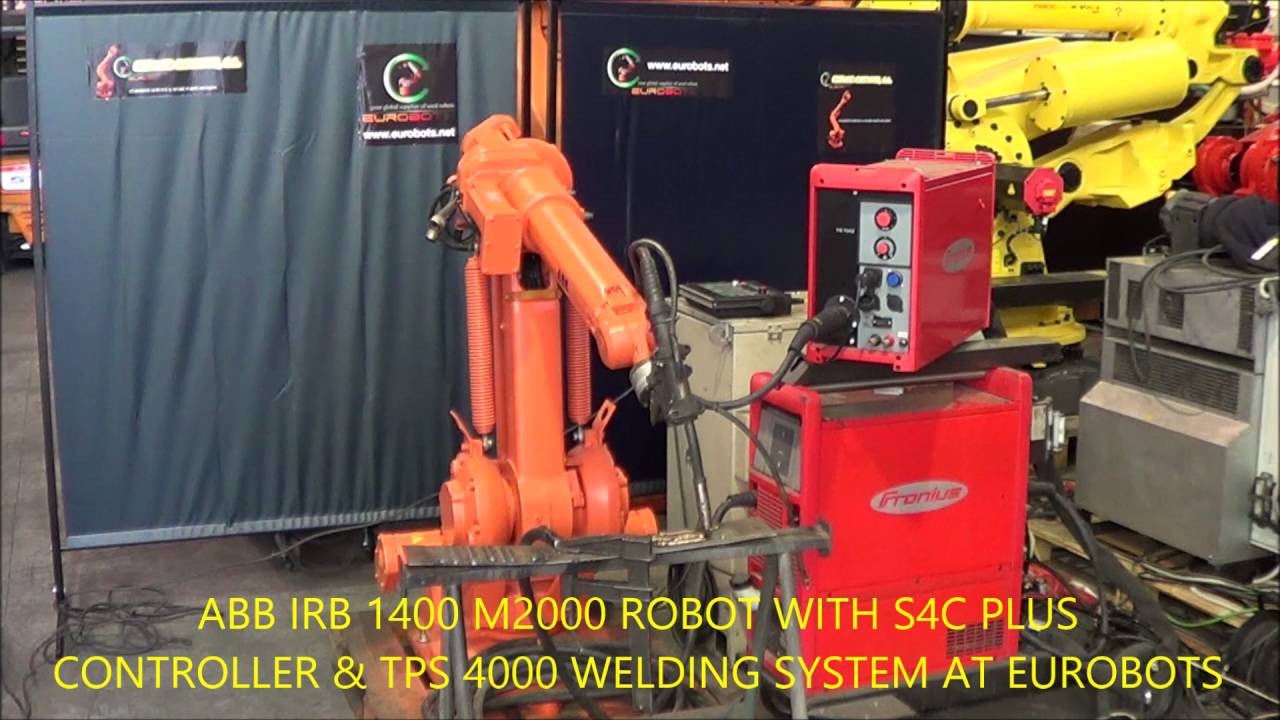 ABB IRB 1400 M2000 ROBOT WITH S4C PLUS CONTROLLER & TPS 4000 WELDING ...