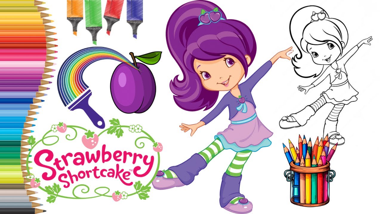 Coloring Plum Pudding from Strawberry Shortcake 🍰 Coloring Book Pages ...