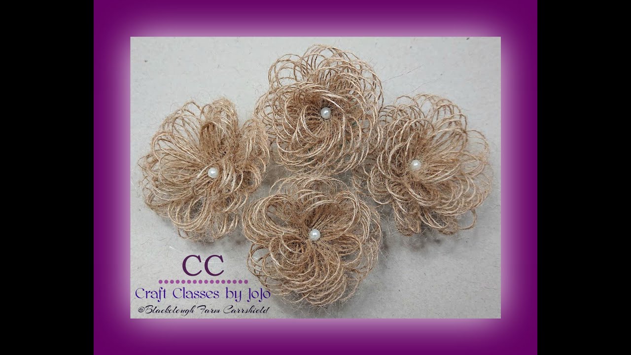 Burlap Flowers - Tutorial - - YouTube