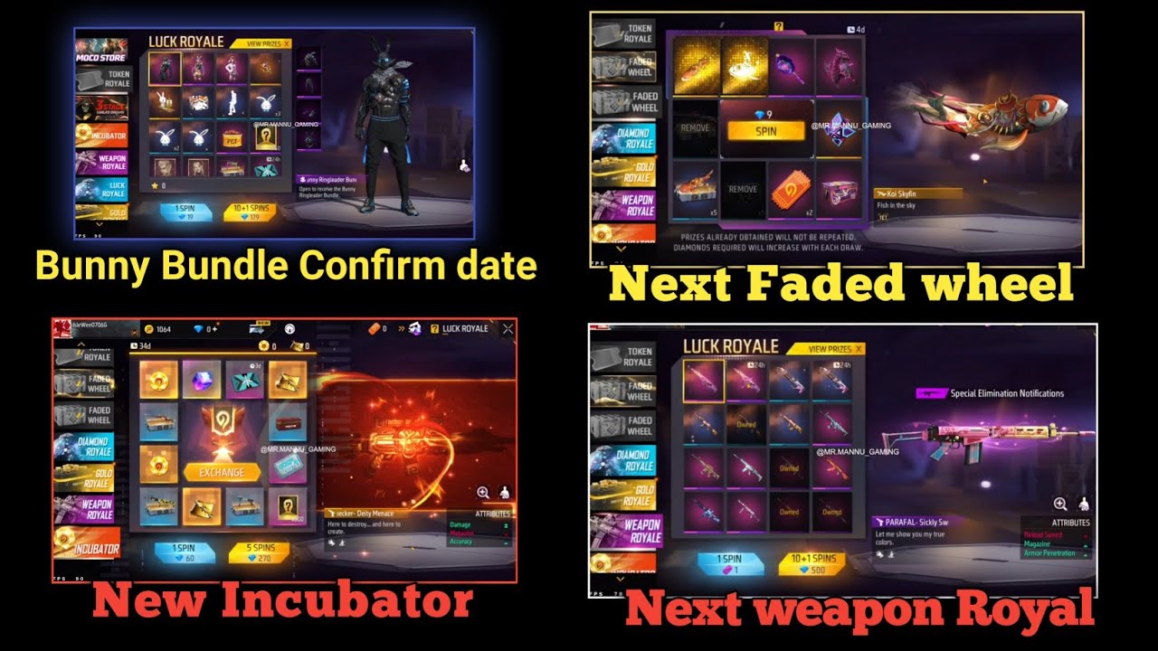 White 444 Bunny Bundle Confirm date 🔥 || Next incubator | New weapon ...