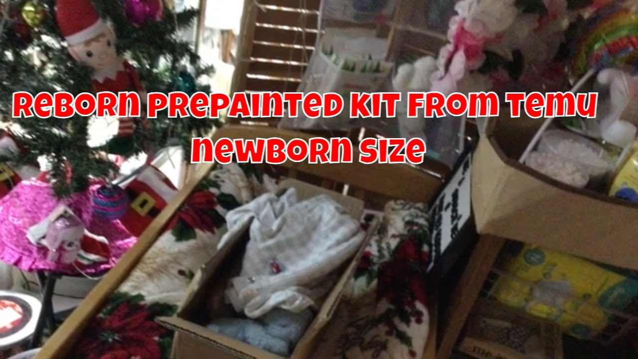 reborn prepainted kit from temu newborn size - YouTube