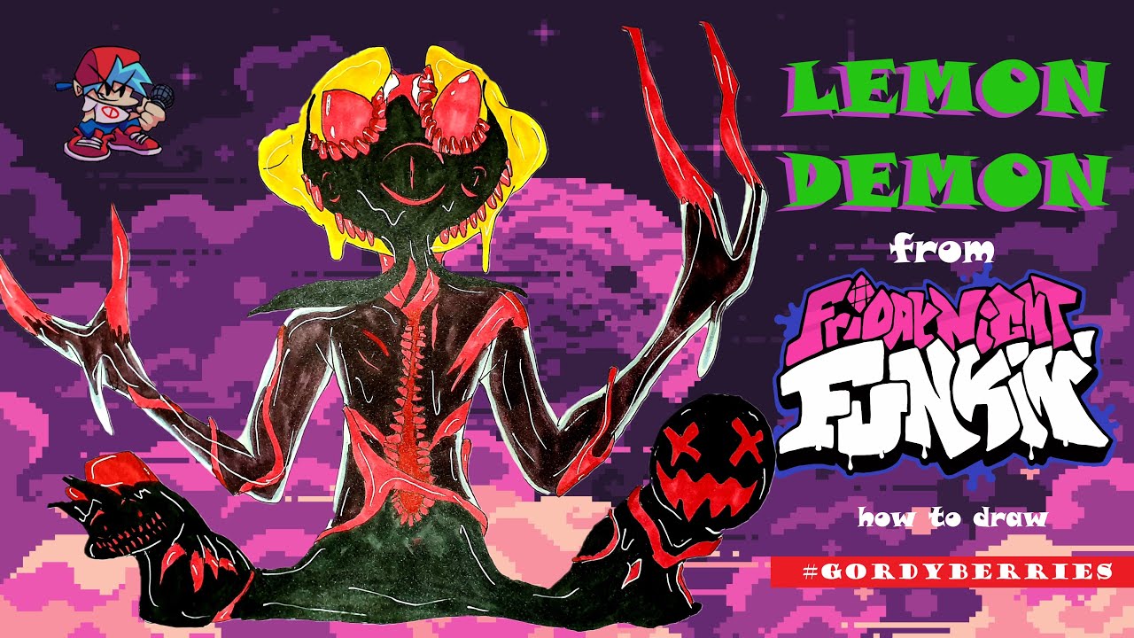 Lemon Demon I Friday Night Funkin I How to draw - YouTube