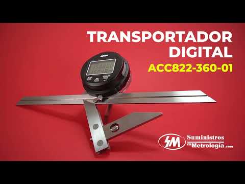 Transportador de angulos universal digital, 0 a 360º, ACC822-360-01 ...
