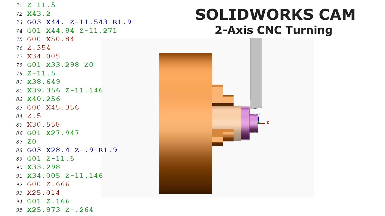 SOLIDWORKS CAM - 2-Axis CNC Turning (Debut video) - YouTube
