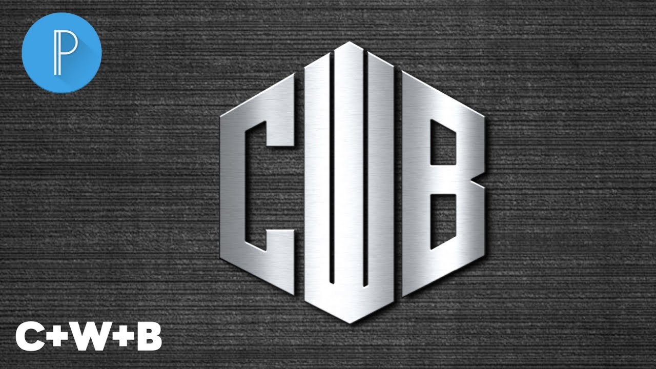 CWB Logo Design Pixellab || How to Make Monogram 3 Letter Logo Design ...