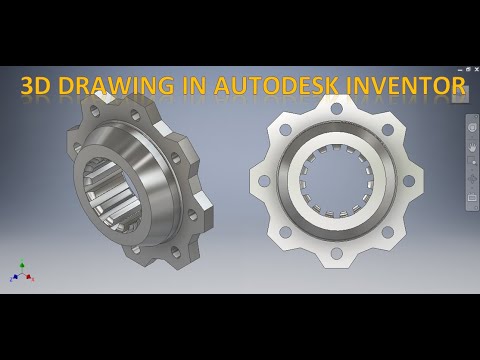 3d Drawing in Autodesk Inventor #403 || Inventor tutorial || 3d ...