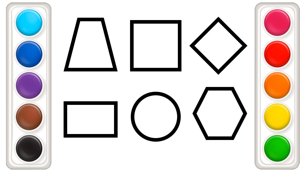Aprenda formas geometricas | Dibujo de formas 2d | Colores para niños ...