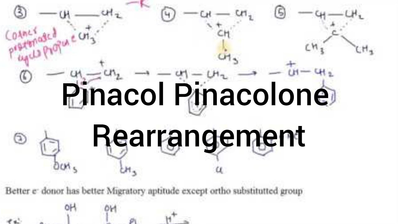 Pinacol pinacolone Rearrangement I Alcohols and Ethers I Particles ...