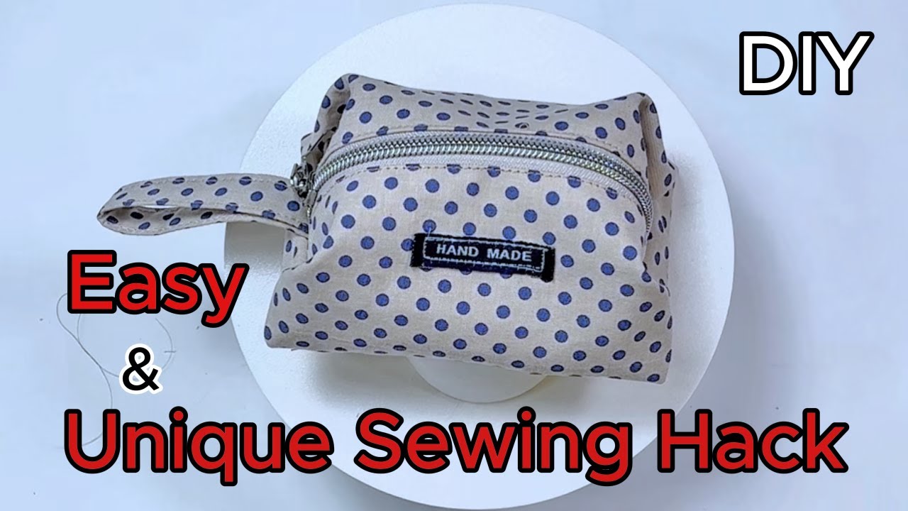 DIY Small Zippered Pouch | Cute & Easy Sewing - YouTube