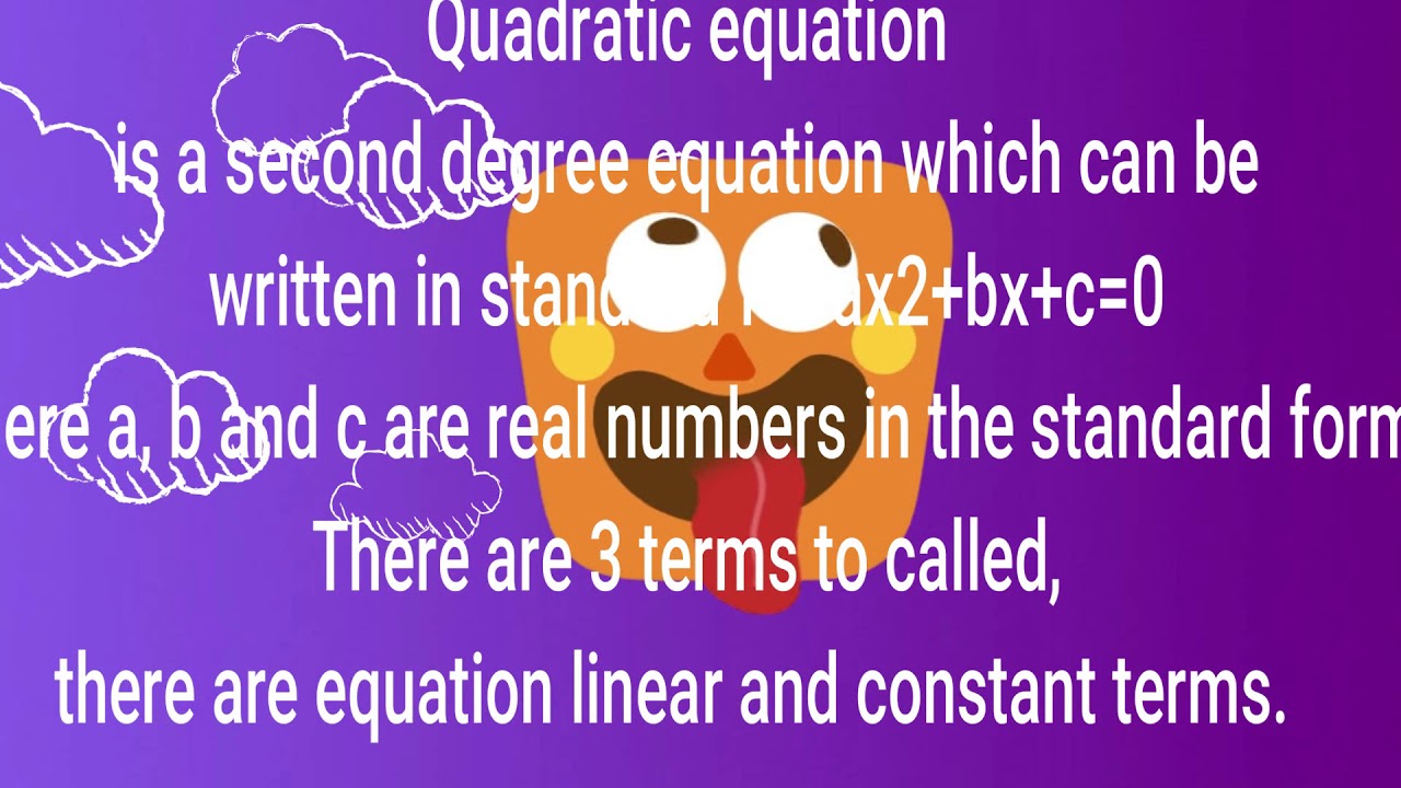 Math-9 Quadratic Equation Song 9-Nickel 9N5M7G2P1C - YouTube