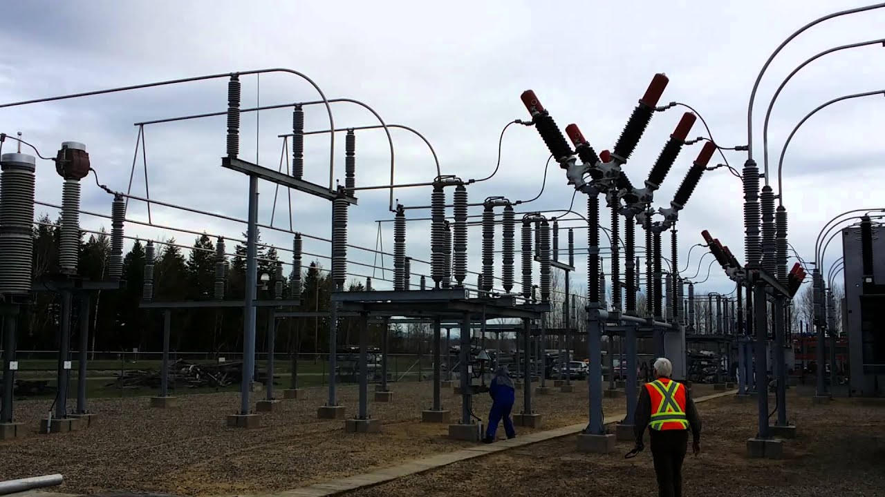 230kV Disconnect Switch Closing - YouTube