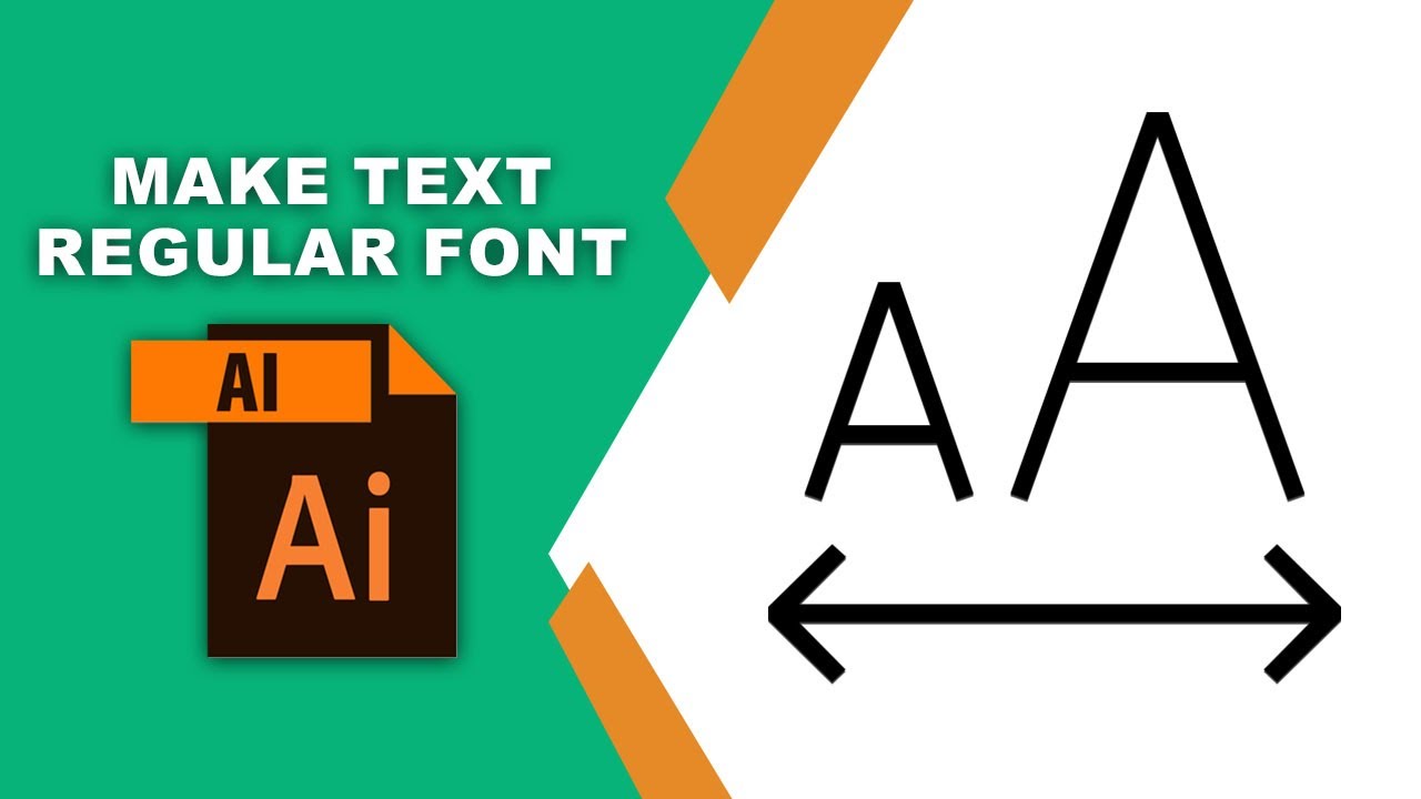 How to make a text regular font in Adobe Illustrator - YouTube