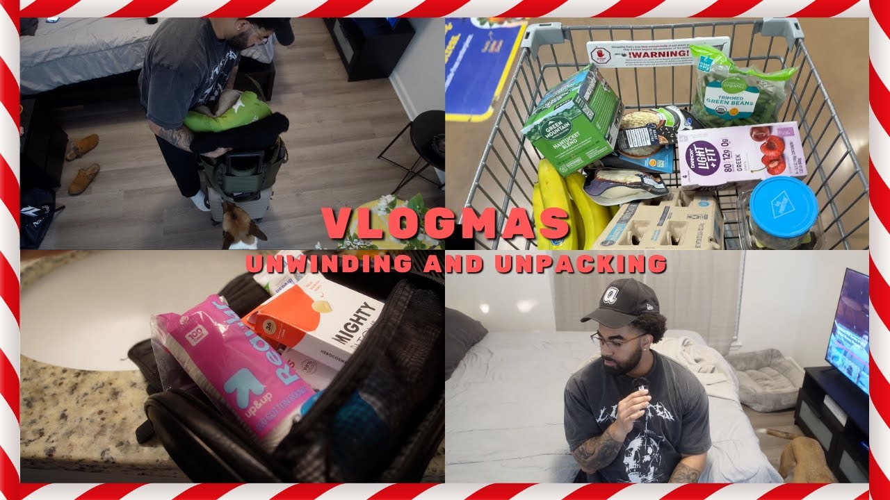 Unwinding, Unpacking, and Grocery Shopping | Vlogmas Day Two - YouTube