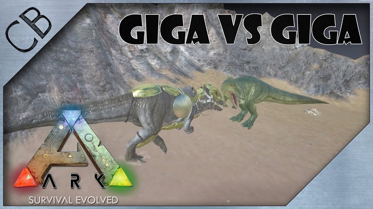 ARK: Modded Survival - Lvl 1900 Tamed Giga VS Wild Giga - YouTube