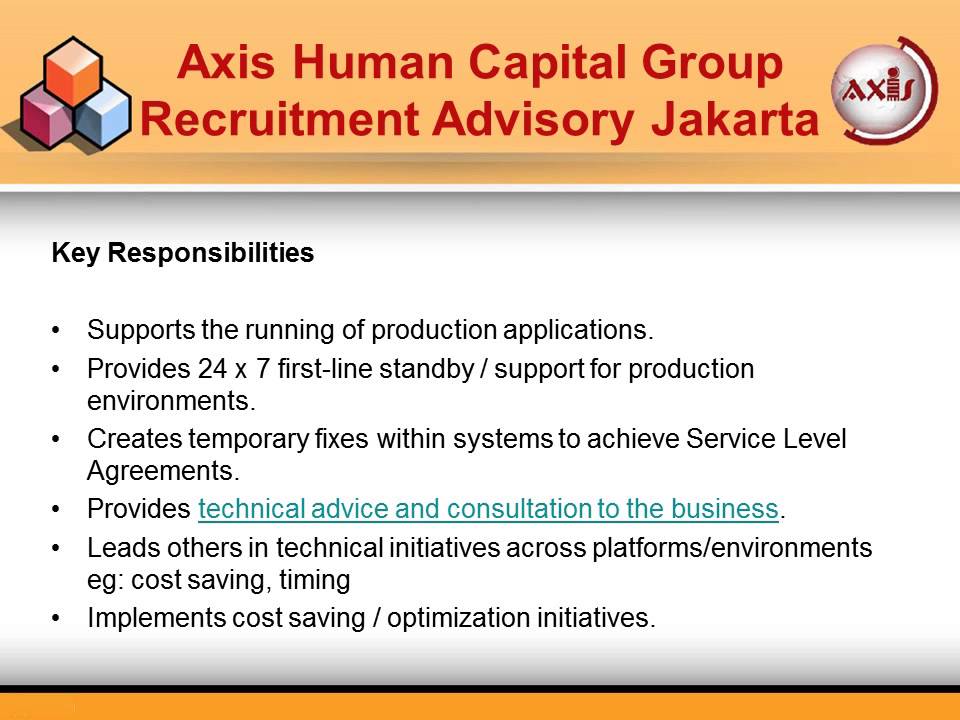 Axis Human Capital Group Recruitment Advisory Jakarta - Jobs for IT ...