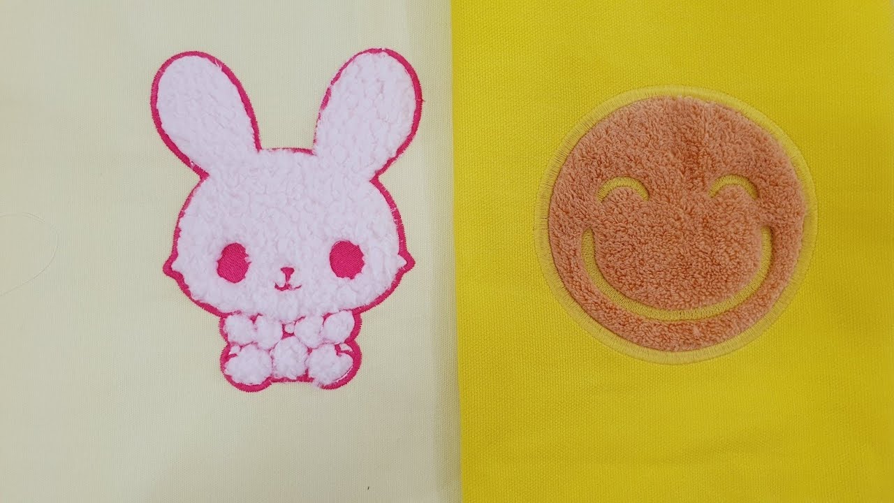 DIY Appliqué: Stitching a Smiley Face Design #아플리케자수#pe900#자수 - YouTube