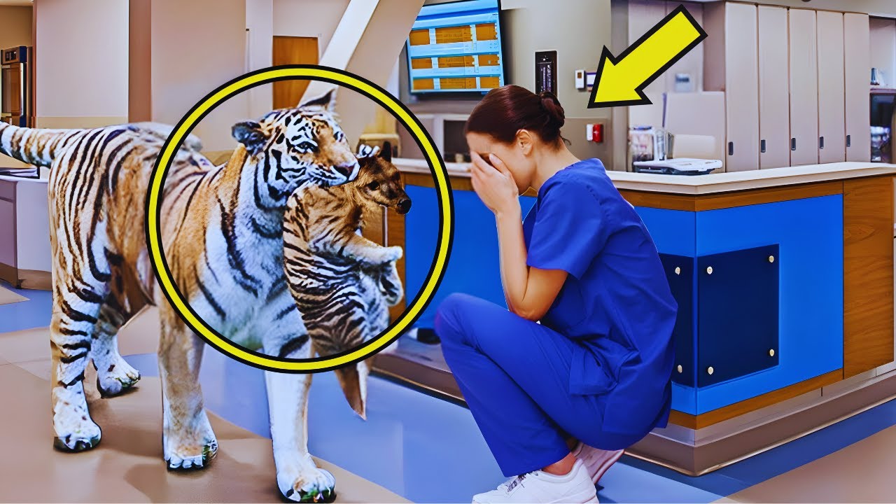 Tiger Carrying Her Cub Into The Hospital, Nurse Broke Down in Tears ...