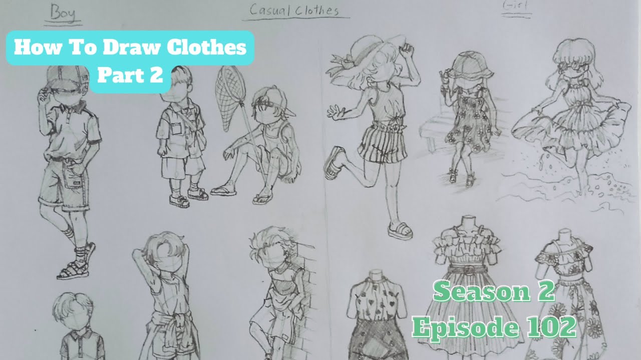 How To Draw Clothes Part 2 S.2 #102 - YouTube