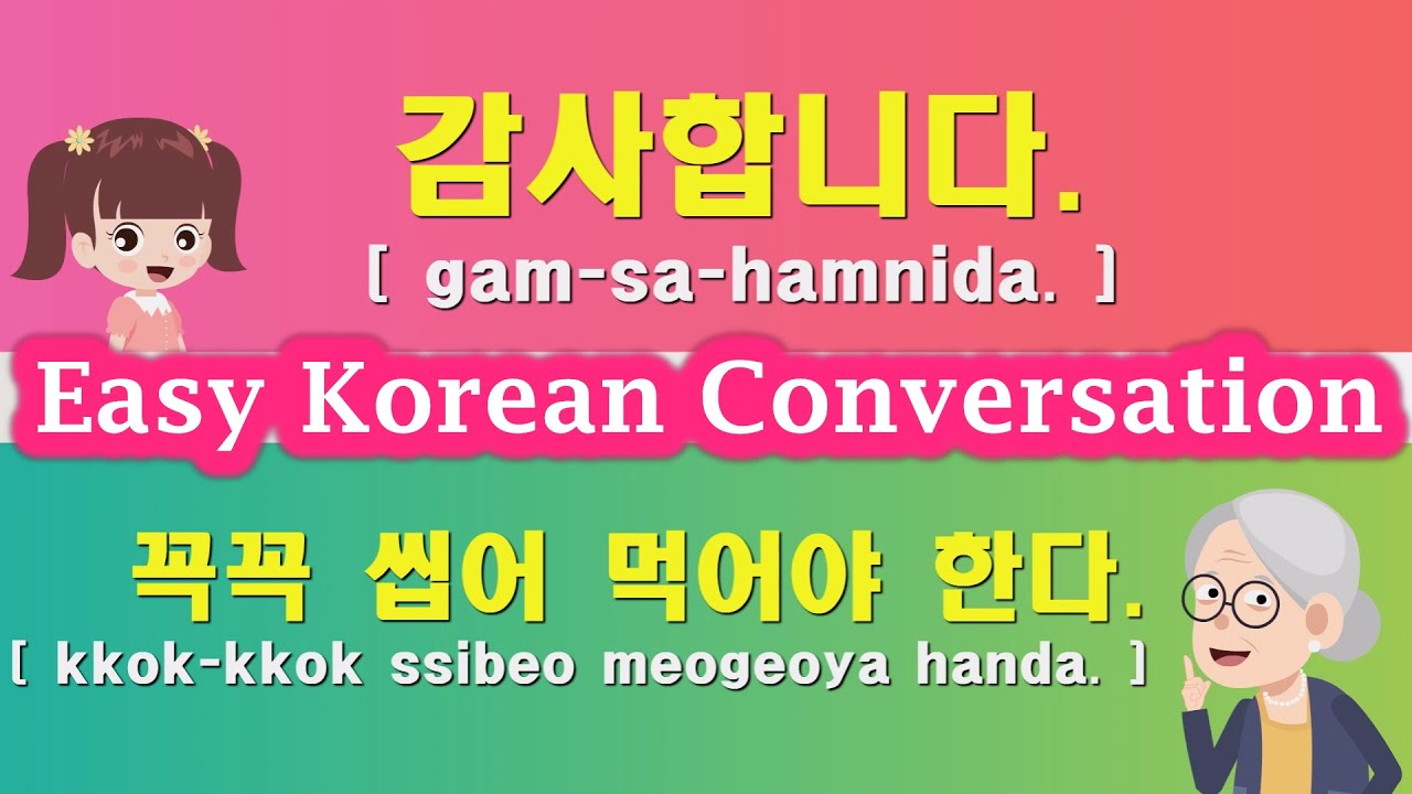 Easy Korean Conversations used in daily life / English and Roman ...