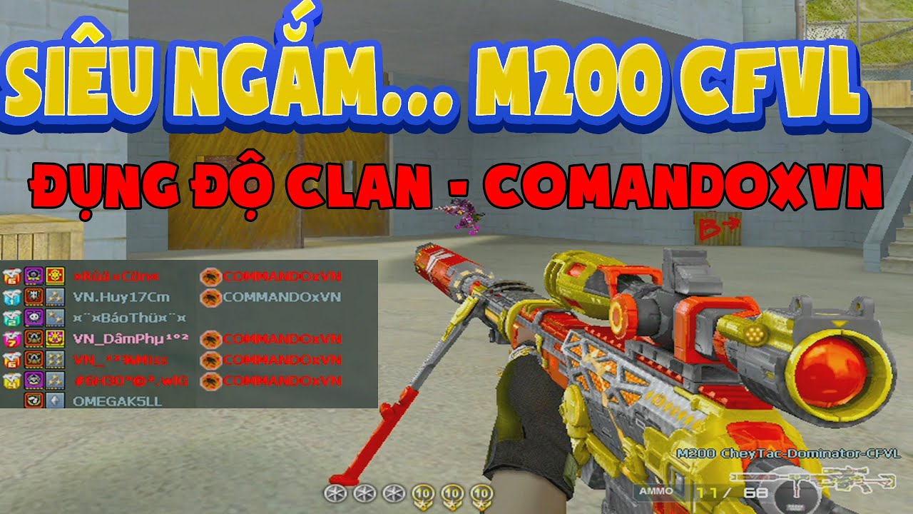 Bình luận Đột Kích - Đụng độ clan COMMANDOxVN - M200 CFVL - YouTube