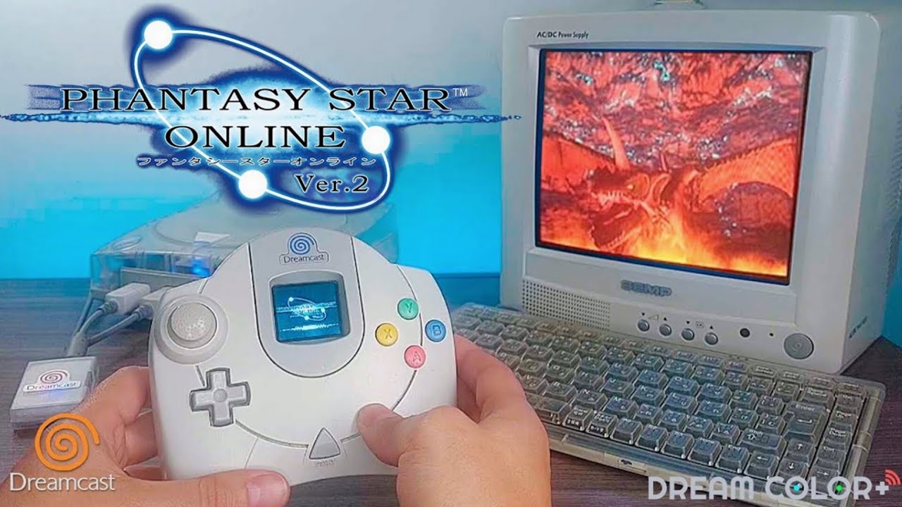 Phantasy Star Online Ver. 2 (Dream Color Plus) - Dreamcast Gameplay ...