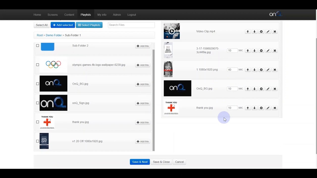 OnQ Training How to create a playlist and assign it to Screens - YouTube