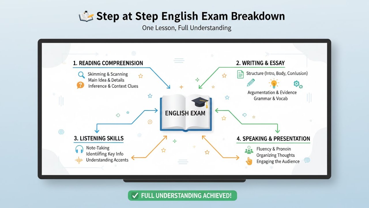 📚 Step by Step English Exam Breakdown – One Lesson, Full Understanding ...