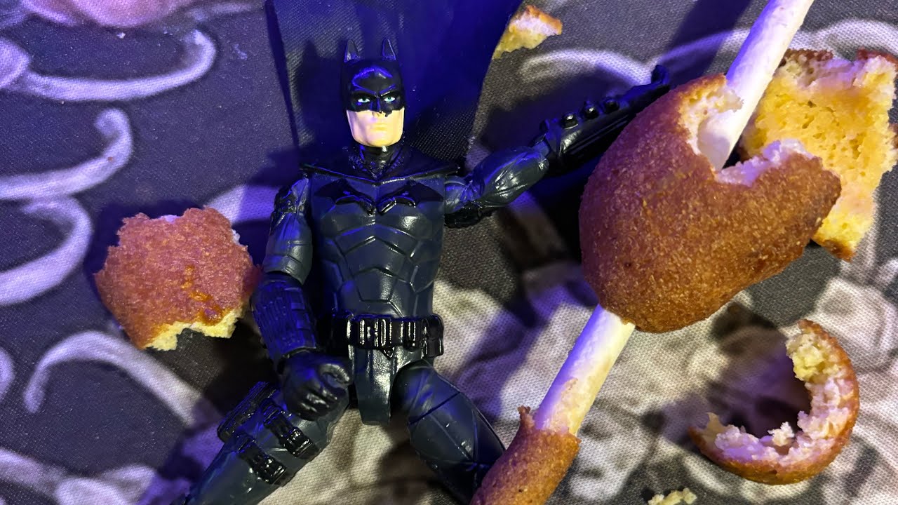 Batman eating corndog - YouTube