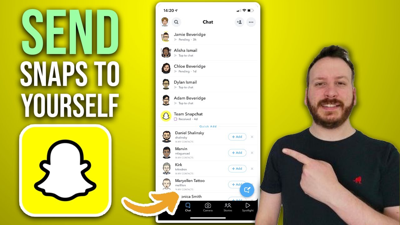 How To Send Yourself A Snap On Snapchat - YouTube