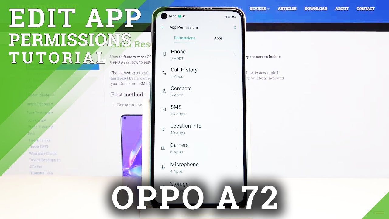 How to Manage Apps Permissions in Oppo A72 - Customize Applications ...