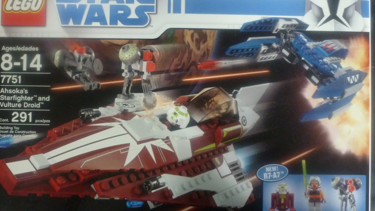 Lego speed build 7751 Ashoka's starfighter and vukture droid - YouTube